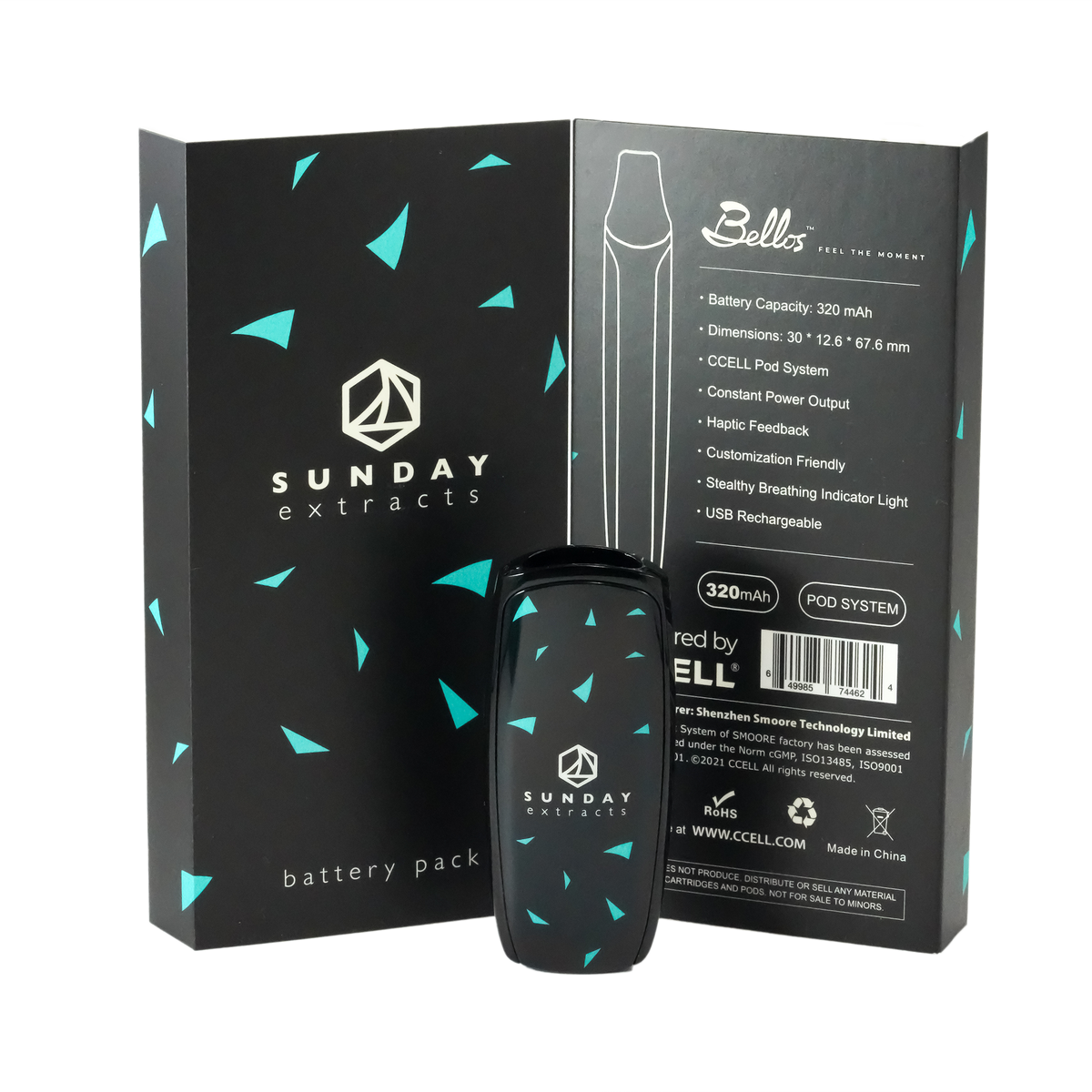 Bellos Battery Pack-Black + Teal – Sunday Goods